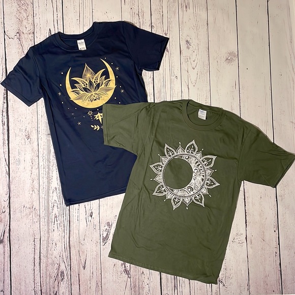 Cosmic Clothing Co. | Tops | Nwot 2 Cosmic Clothing Co Boho Tshirts In ...